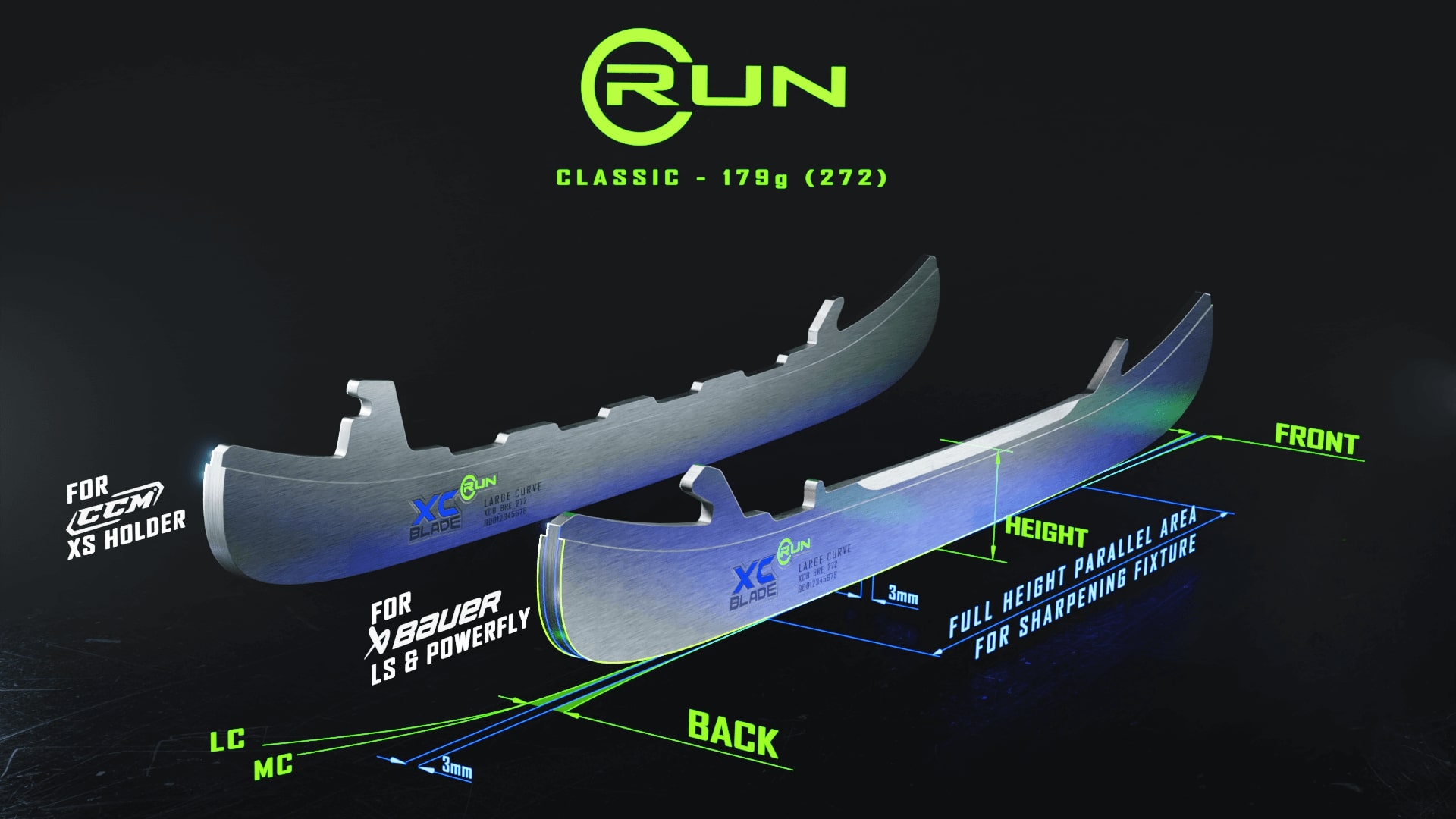 XCBlade - eXtra Curved skateBlade