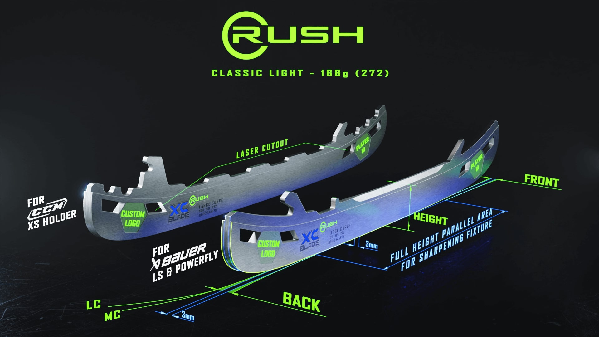 XCBlade - eXtra Curved skateBlade